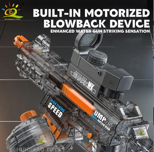 HUIQIBAO Automatic Electric UMP45 Submachine Water Gun Fights Summer T ...