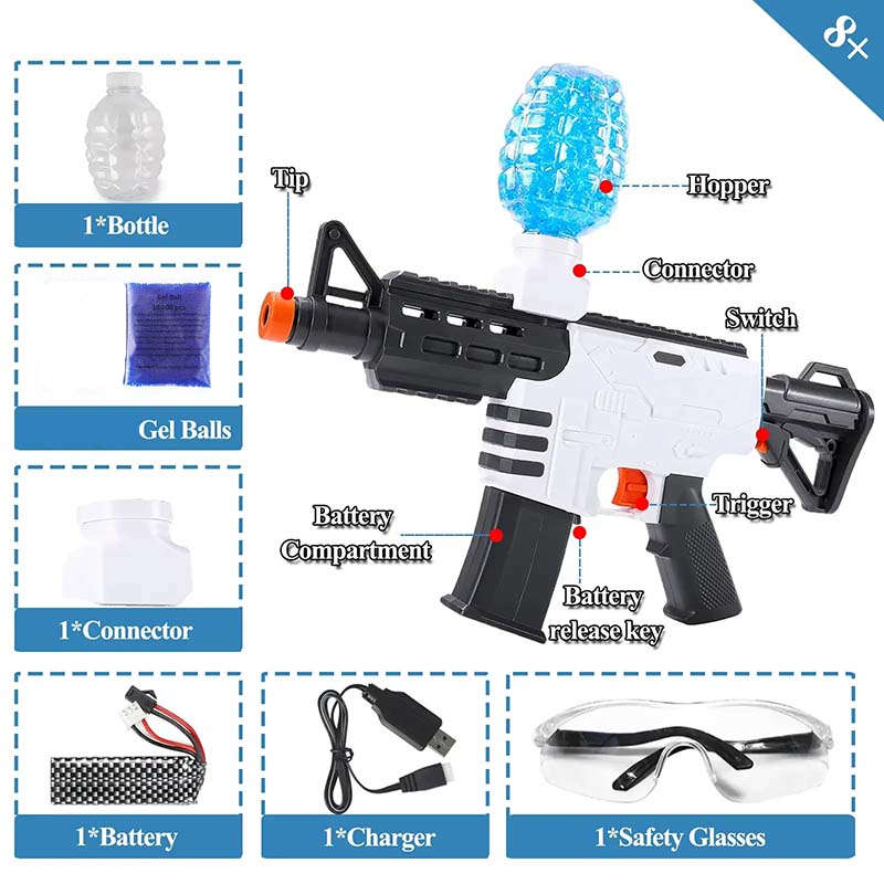 KM-416 Electric Mini Powerful Hopper-Fed Gel Blaster (UK Stock) – Biu ...