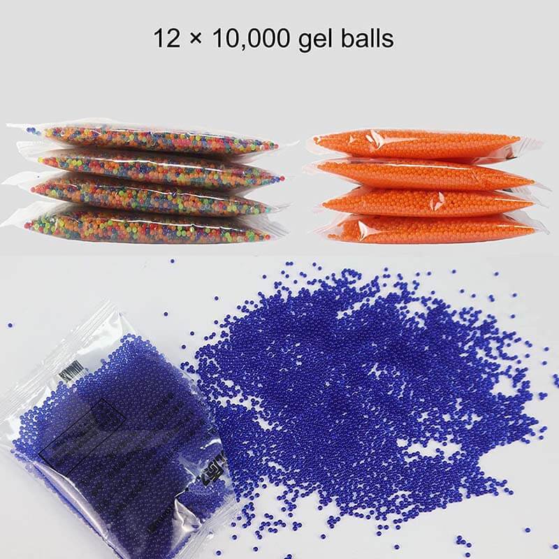 7-8mm Gel Ball Bullet Refill Ammo (12 Packs- 10,000 per Pack) Water Be ...