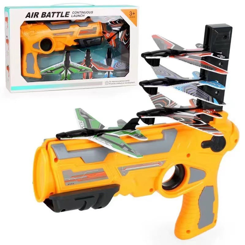 Foam Airplane Hand Throwing Ejection Aircraft Gun Launcher Bursting ...
