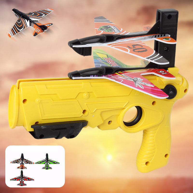 Foam Airplane Hand Throwing Ejection Aircraft Gun Launcher Bursting ...