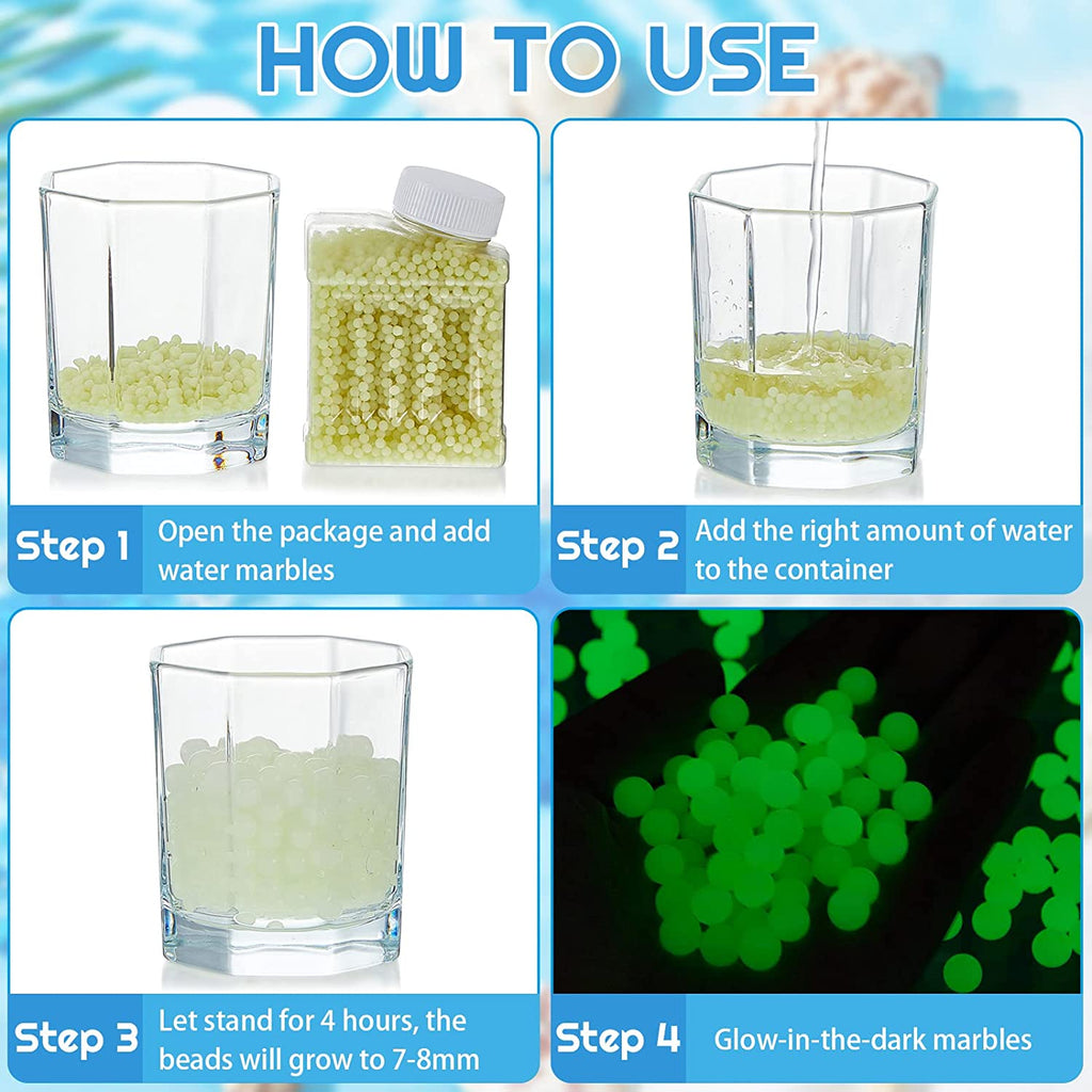 Luminous Water Balloon Bullets Gel Ammo (10000pcs, Bomb Bottle, 7-8mm ...