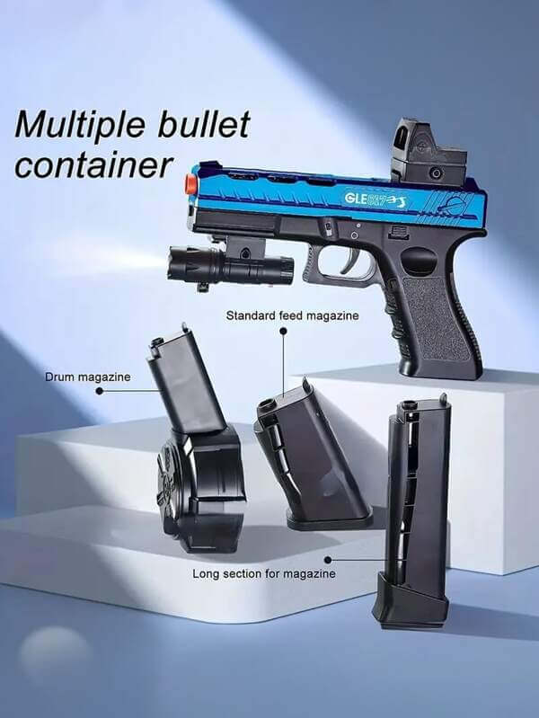 GLE 817 Electric Blowback Gel Ball Blaster Splat Gun With Three Clips ...