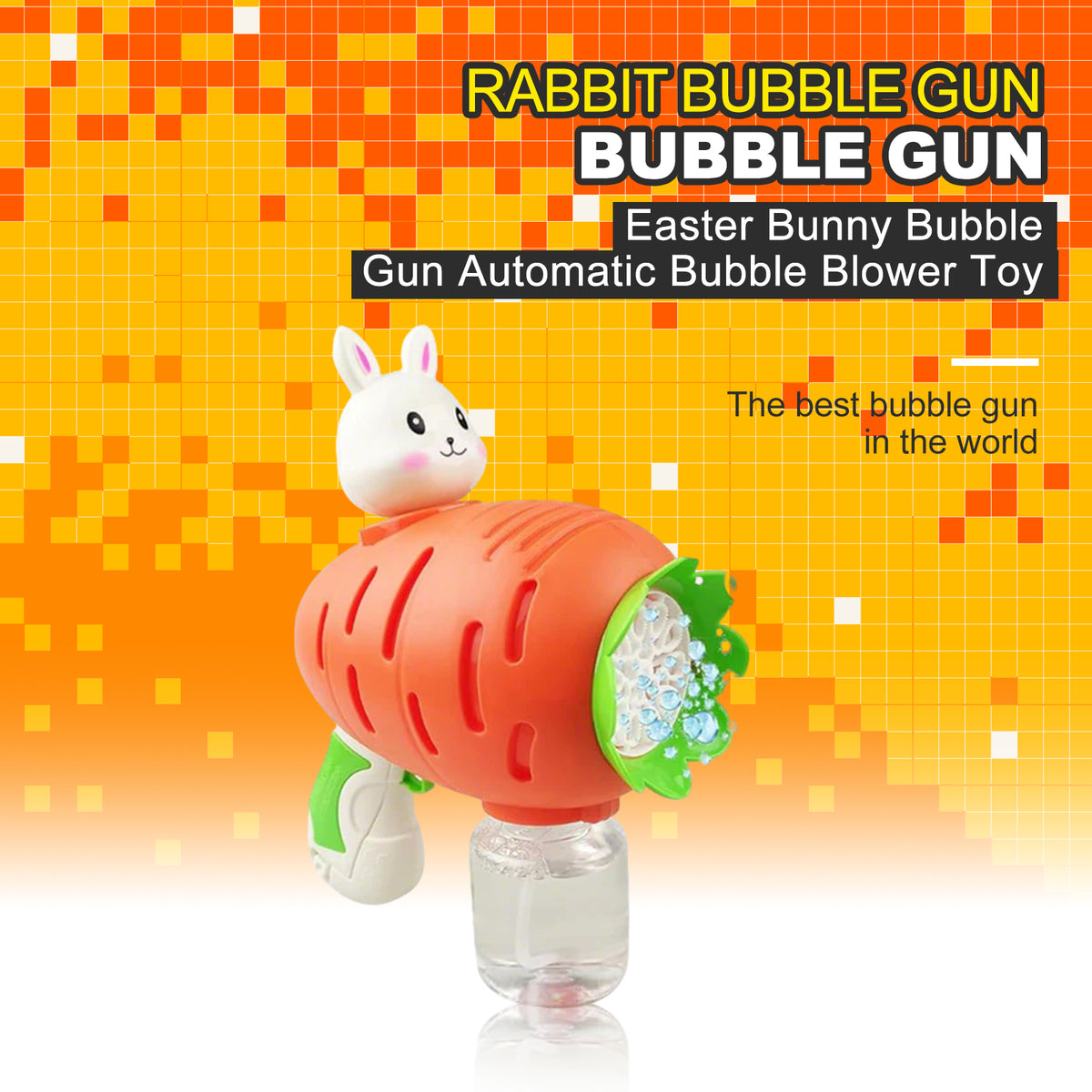 Easter Bunny Bubble Gun Automatic Bubble Blower Toy – Biu Blaster