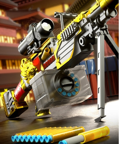 LuoChen Gold Dragon M249 Auto Shell Ejecting Foam Blaster – Biu Blaster
