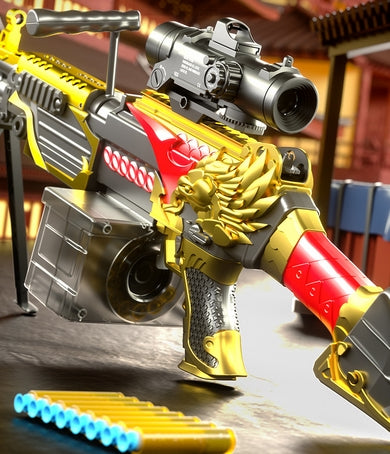 LuoChen Gold Dragon M249 Auto Shell Ejecting Foam Blaster – Biu Blaster