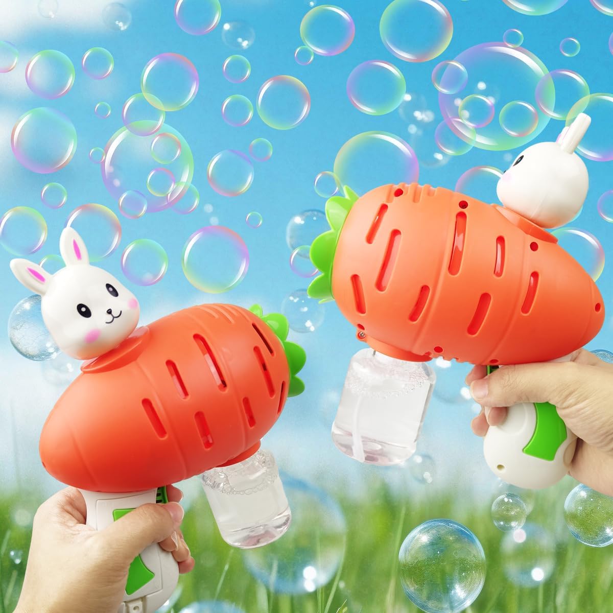Easter Bunny Bubble Gun Automatic Bubble Blower Toy – Biu Blaster