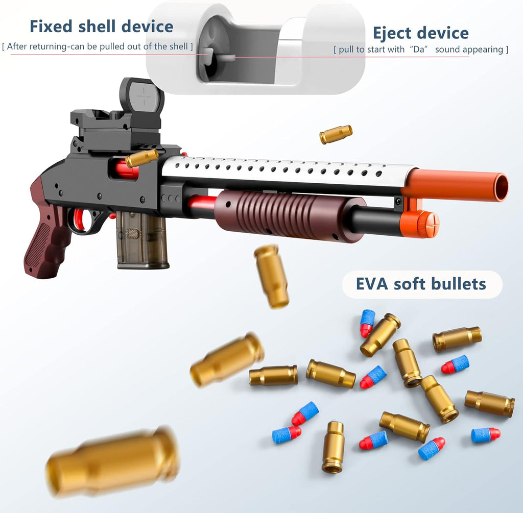 Shell ejecting Soft Bullet Ball Pellet blaster Realistic Bolt Action D ...