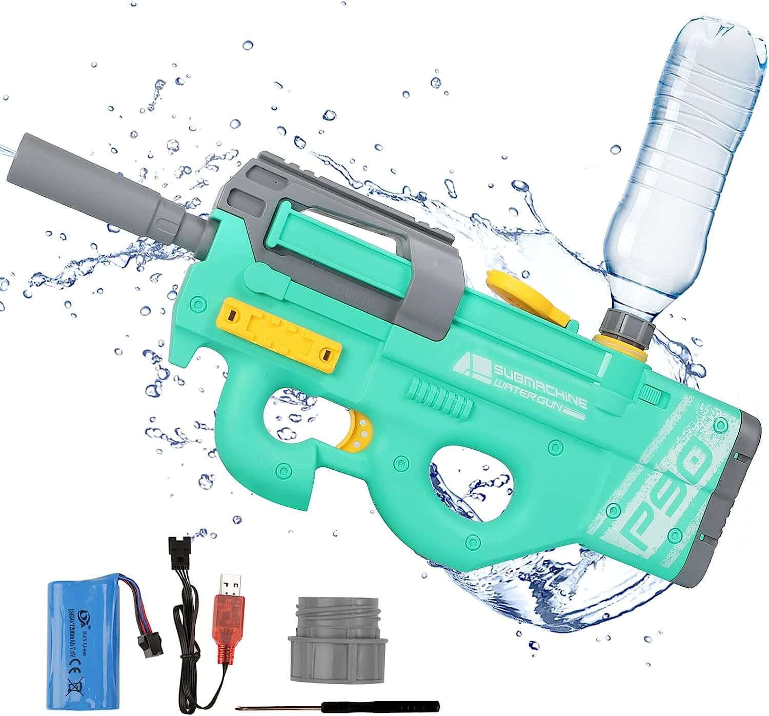 High Rate of Fire Powerful P90 Water Gun with 33 Ft Shooting Range 450 ...