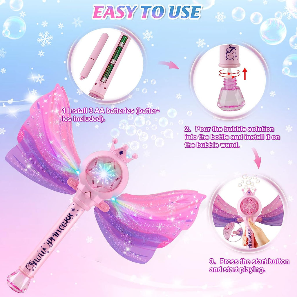 Bubble Princess Wand LED Light & Music Bubble Machine – Biu Blaster