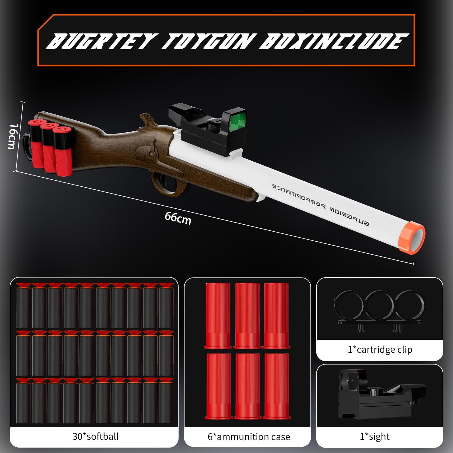 Toy Shotgun Shell Ejecting Toy Gun,Soft Bullets Gun, with 30 Bullets P – Biu Blaster