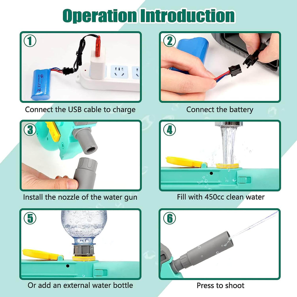 High Rate of Fire Powerful P90 Water Gun with 33 Ft Shooting Range 450 ...