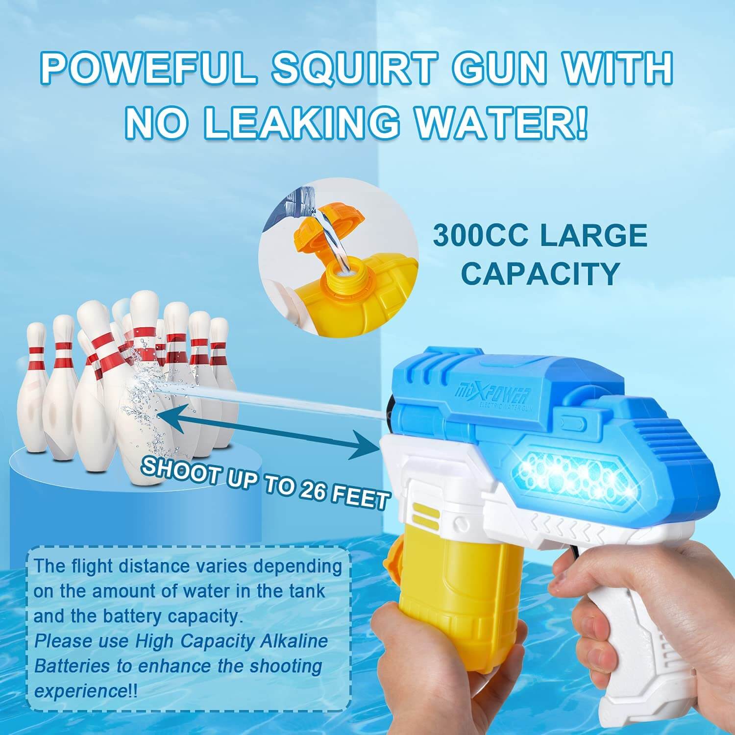 Long Range Electric Water Blaster with LED Light – Biu Blaster
