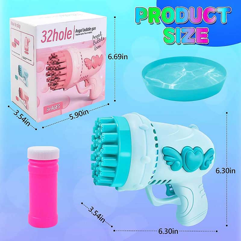 32-Hole Electric Mini Bazooka Bubble Gun Machine (US Stock) – Biu Blaster