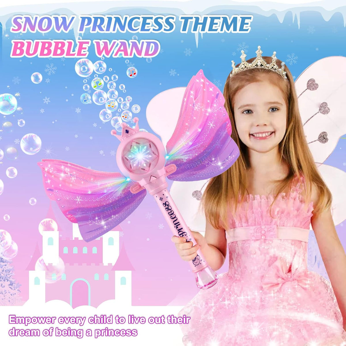 Bubble Princess Wand LED Light & Music Bubble Machine – Biu Blaster