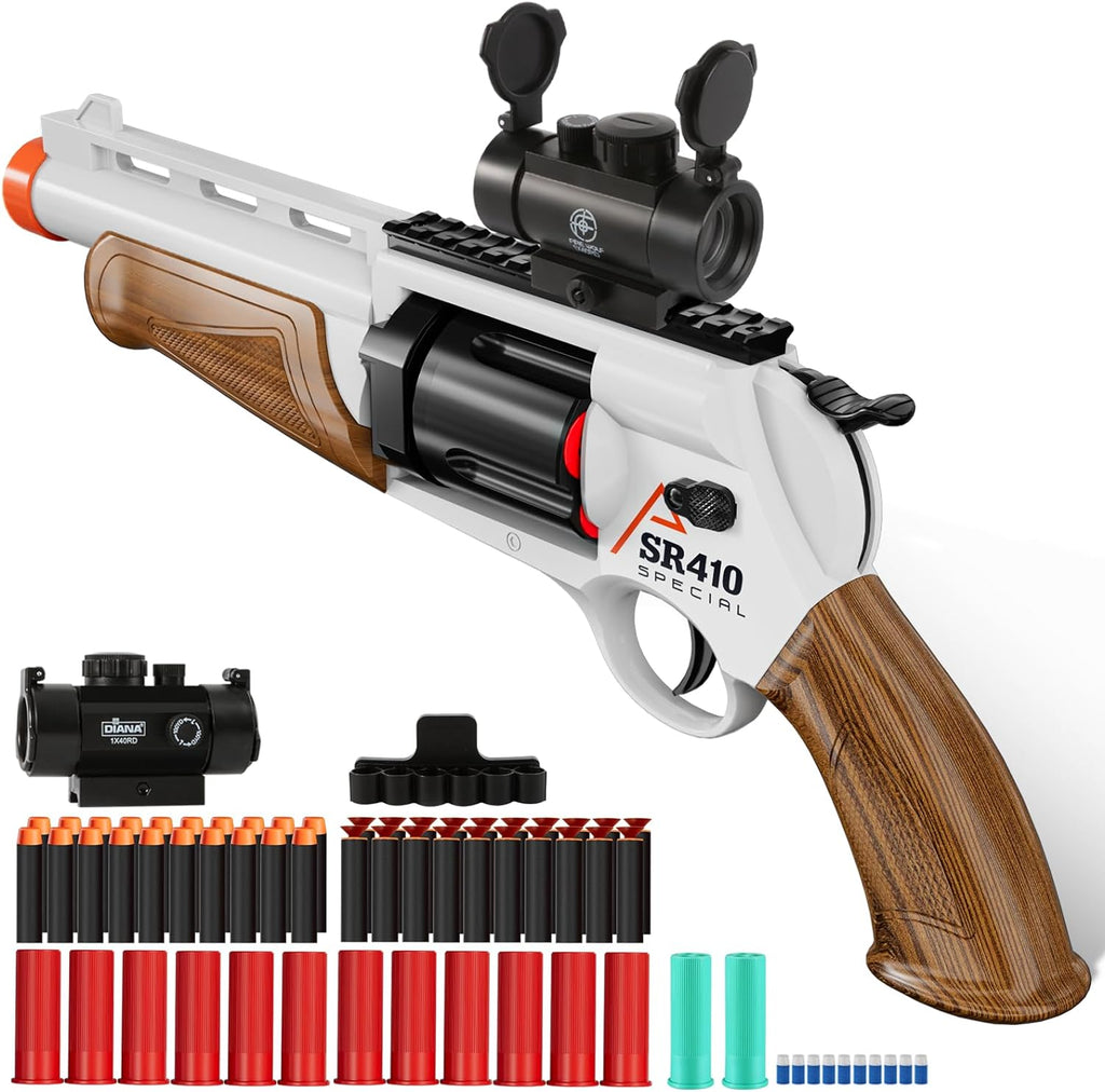 Toy Guns for Boys, Shotgun Foam Blaster, Enhanced Revolver Children Ou ...