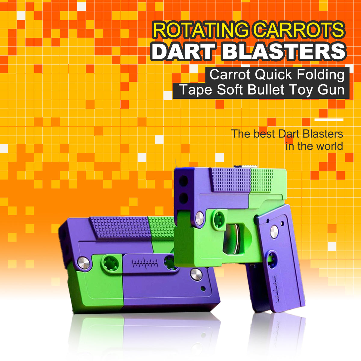 Carrot Quick Folding Tape Soft Bullet Toy Gun – Biu Blaster