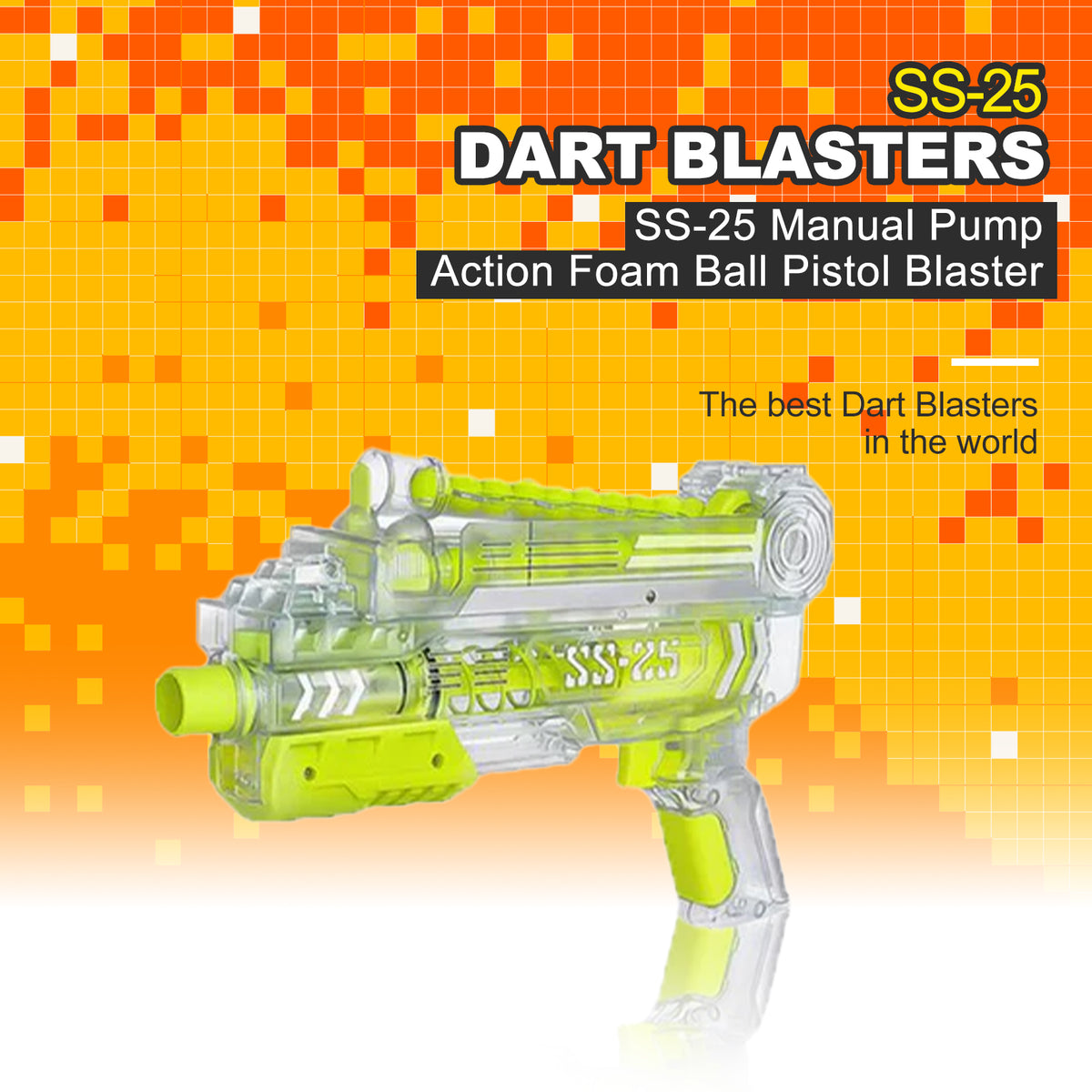 SS-25 Manual Pump Action Foam Ball Pistol Blaster – Biu Blaster