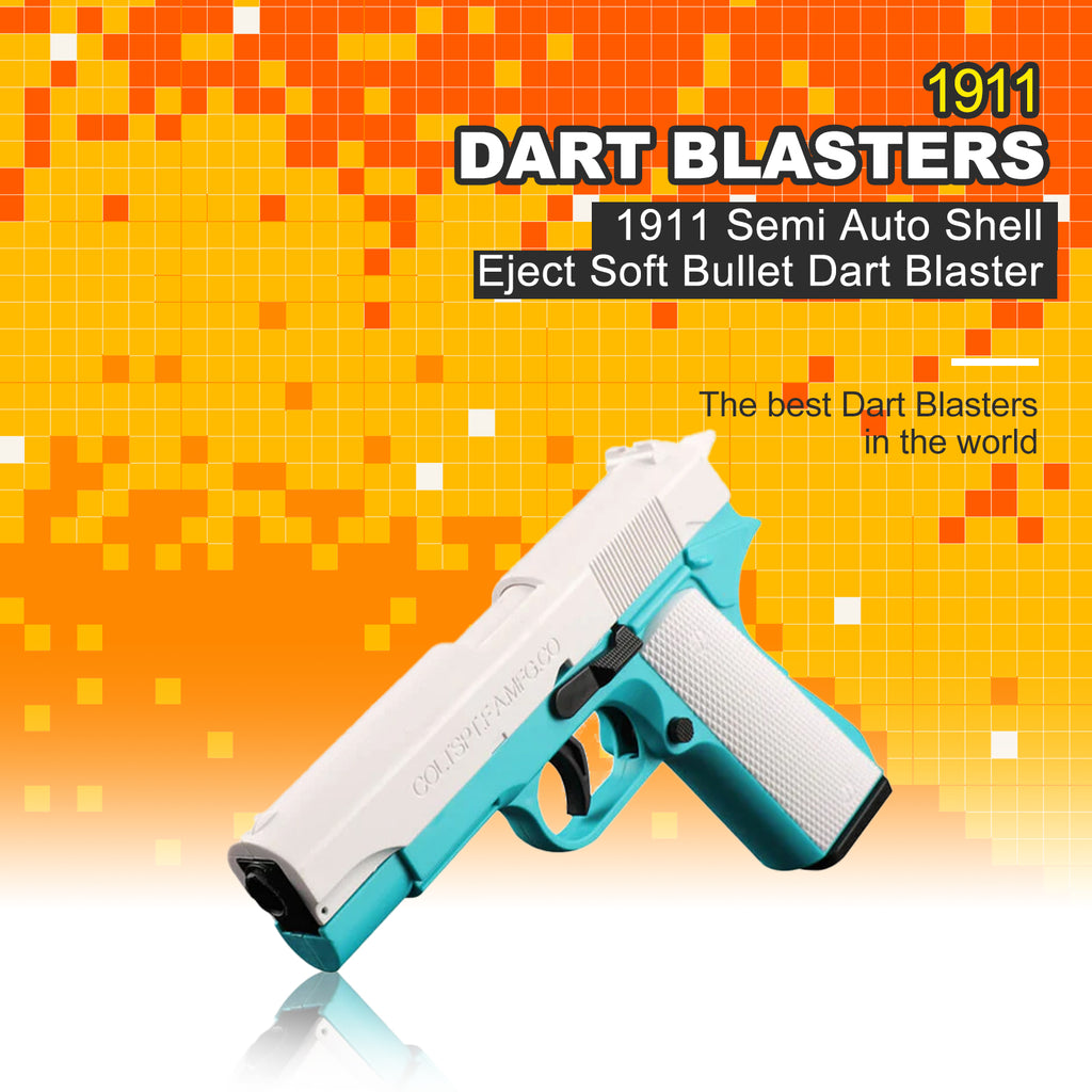 1911 Semi Auto Shell Eject Soft Bullet Dart Blaster – Biu Blaster