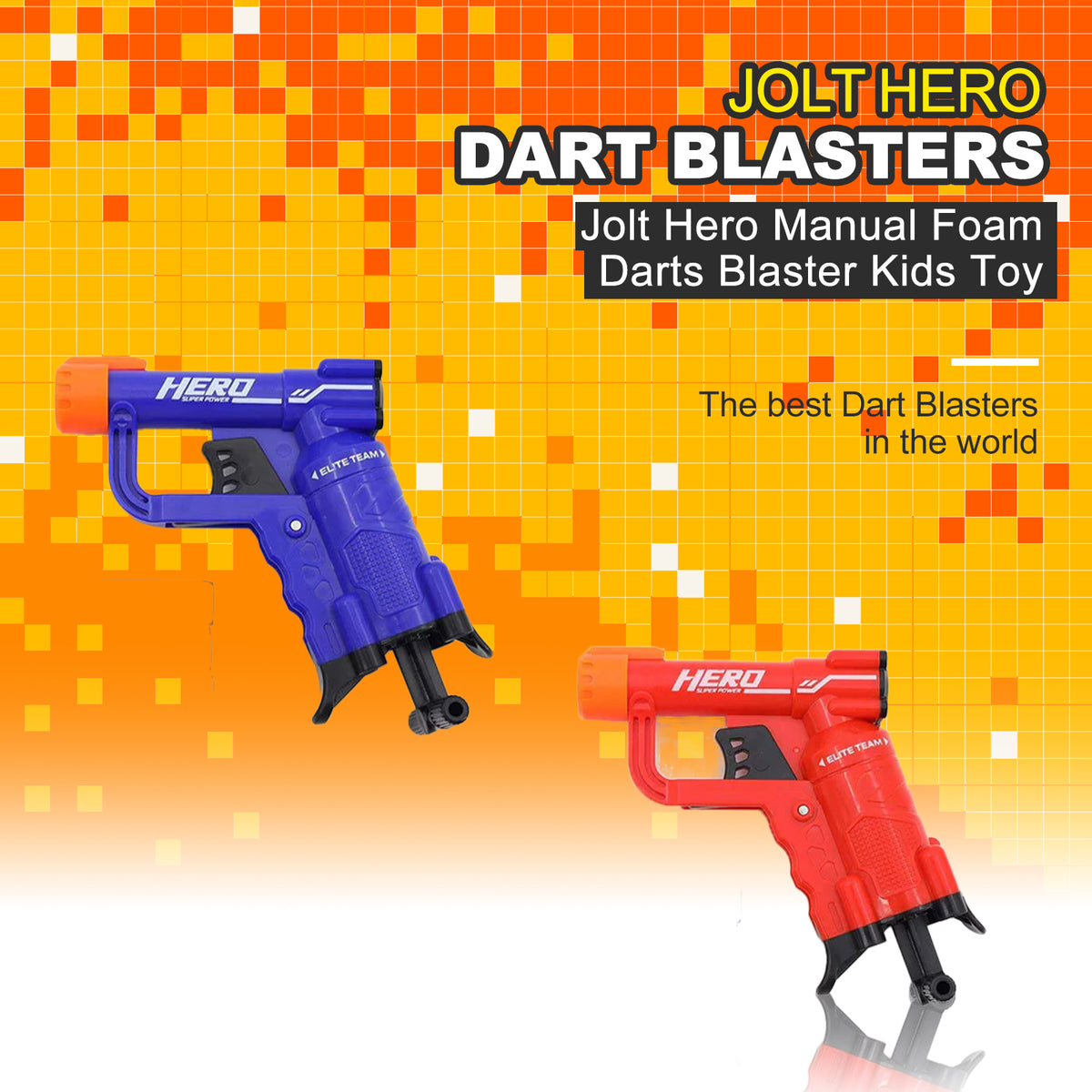 Jolt Hero Manual Foam Darts Blaster Kids Toy – Biu Blaster