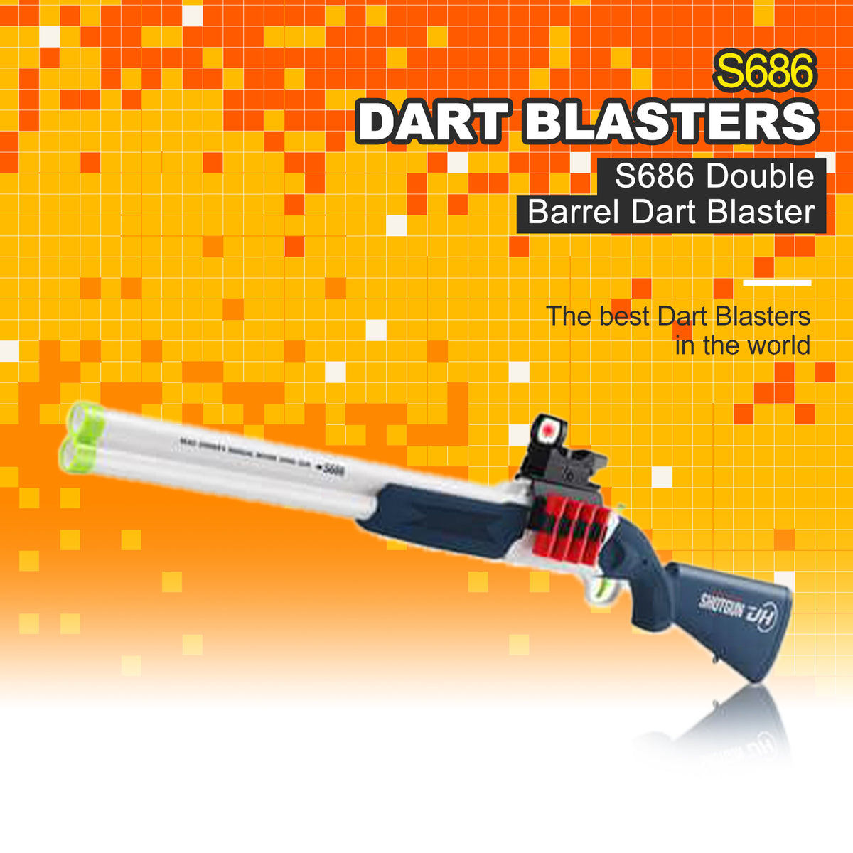 S686 Double Barrel Dart Blaster – Biu Blaster