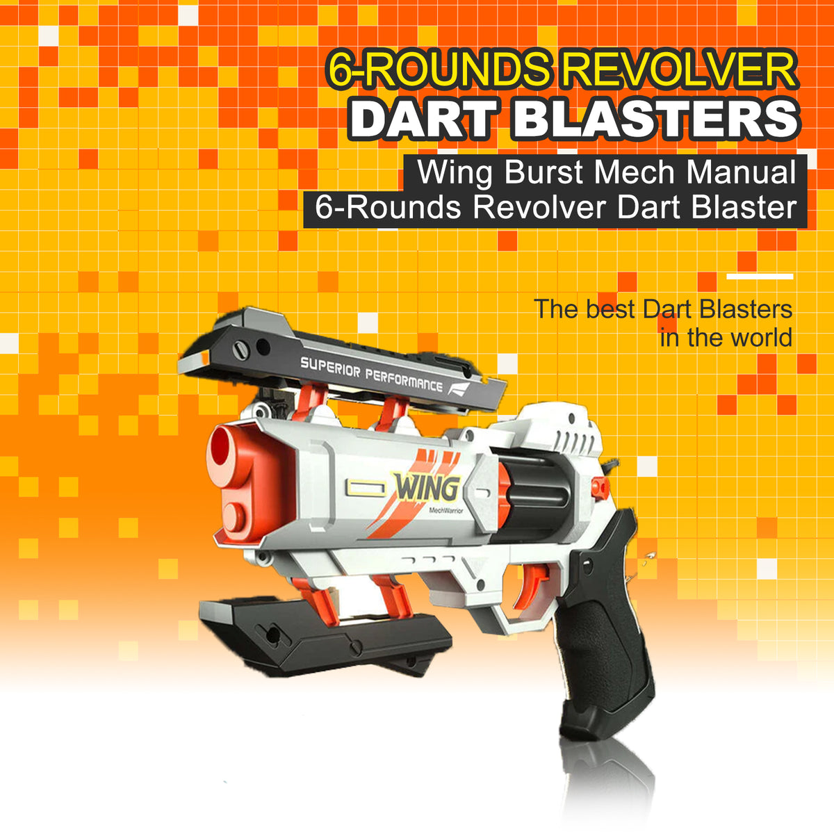 Wing Burst Mech Manual 6-Rounds Revolver Dart Blaster – Biu Blaster