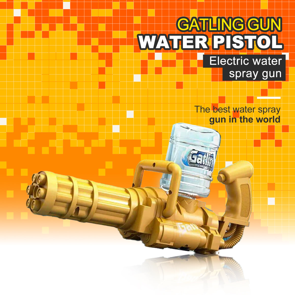 High Pressure Large Capacity Electric Gatling Water Splash Squirt Gun ...