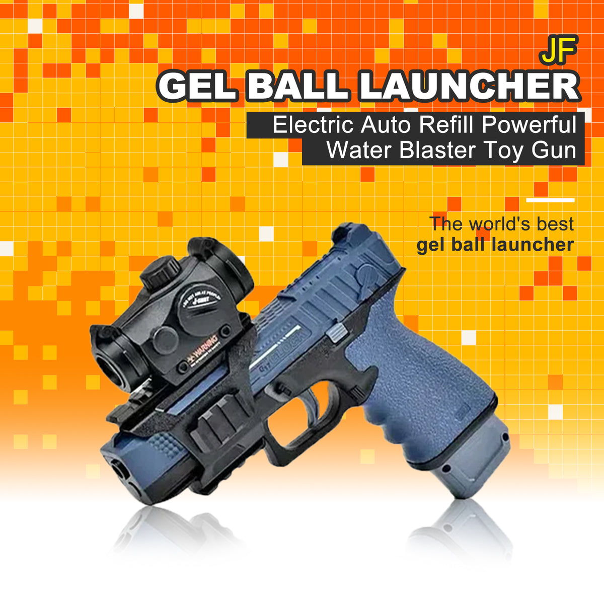 JF Hopper-Fed Electric Full Auto Gel Blaster – Biu Blaster
