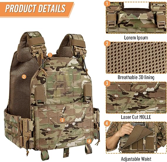 Adjustable Lightweight Laser-Cutting Cummerbund Quick Release Tactical ...