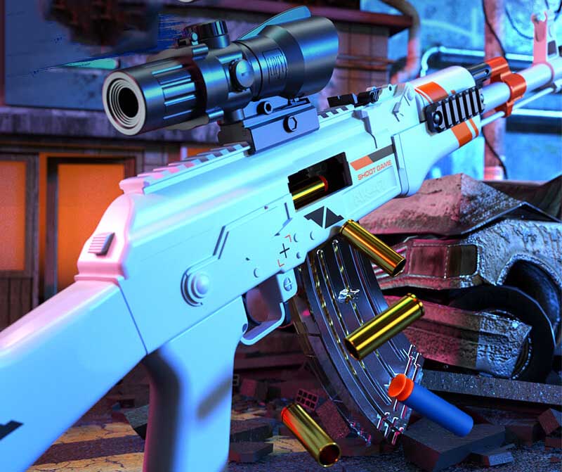 LC AKM Manual Mag-Fed Shell Ejecting Dart Blaster – Biu Blaster