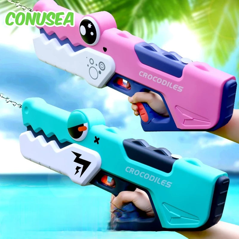 Crocodile Water Gun Automatic Electric Water Guns Toy Children's Large ...
