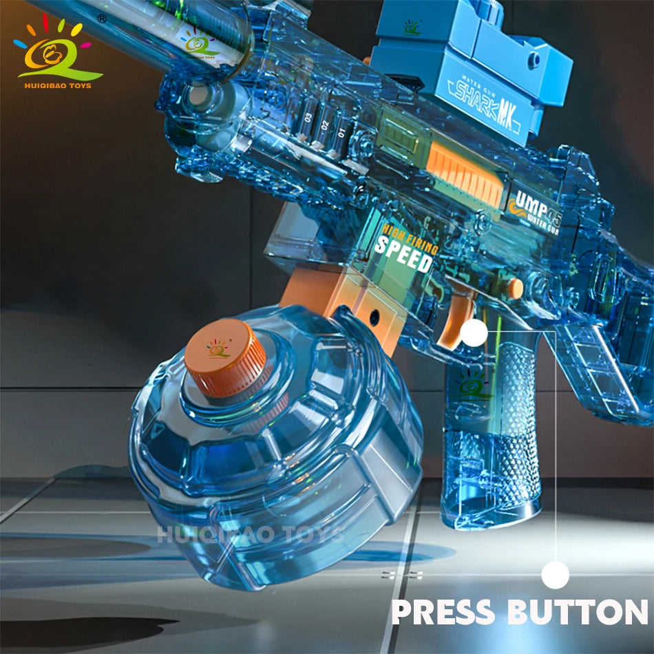 HUIQIBAO Automatic Electric UMP45 Submachine Water Gun Fights Summer T ...