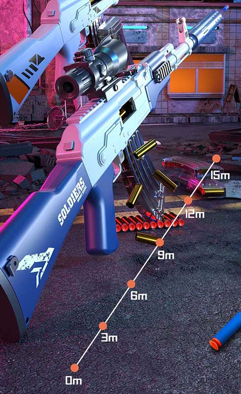 LC AKM Manual Mag-Fed Shell Ejecting Dart Blaster – Biu Blaster