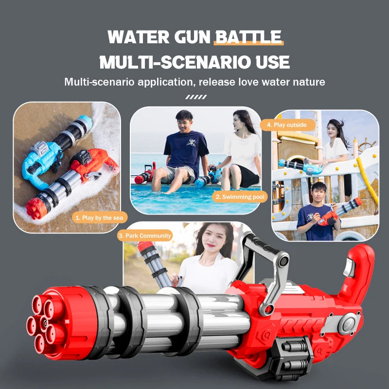 Large Electric Water Gun Automatic Continuous Launch Toy High Pressure ...