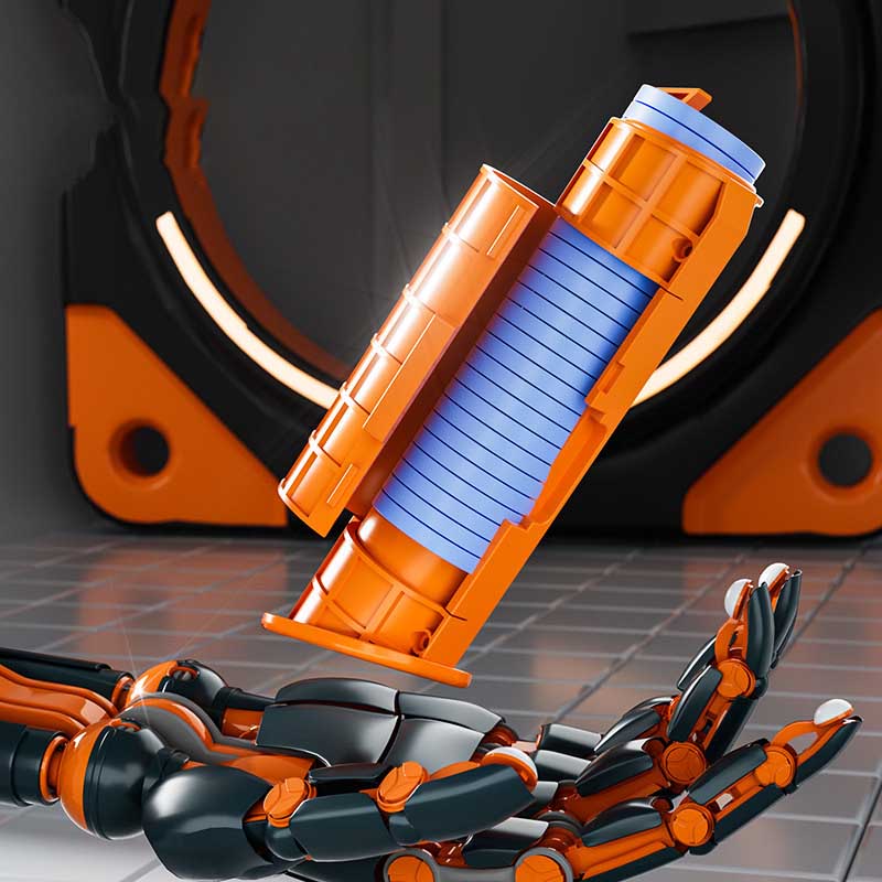 Mag-Fed Electric Pistol Foam Disc Launcher Toy Blaster – Biu Blaster