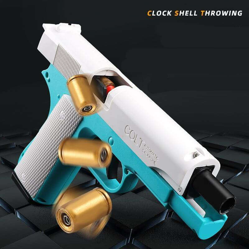 1911 Semi Auto Shell Eject Soft Bullet Dart Blaster – Biu Blaster