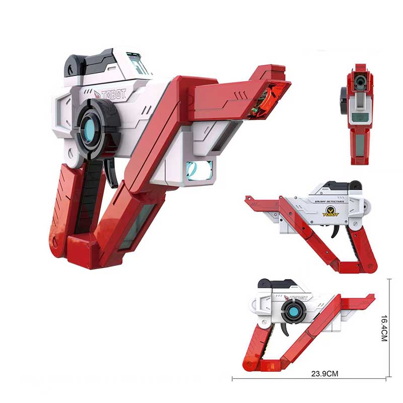 Tobot Galaxy Detectives Manual Foam Dart Toy Gun with Light & Sound ...