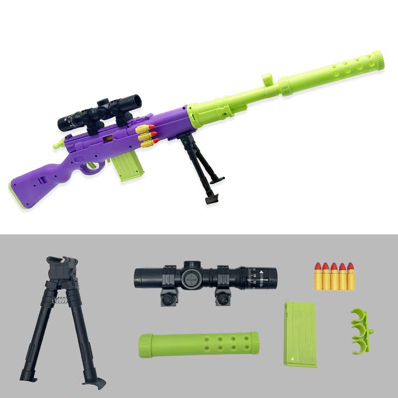 Carrot 98k Soft Bullet Shell Ejecting Sniper Toy Gun – Biu Blaster