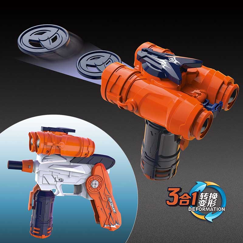 3-in-1 Multimodal Foldable Foam Dart Gun Disc Launcher Safe Toy Gun ...