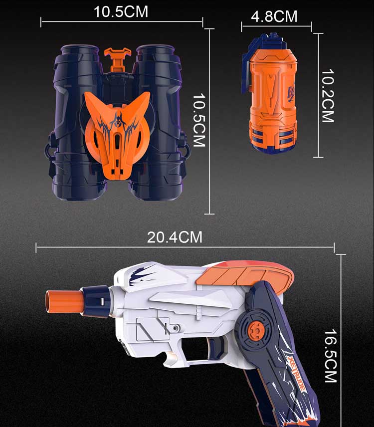 3-in-1 Multimodal Foldable Foam Dart Gun Disc Launcher Safe Toy Gun ...