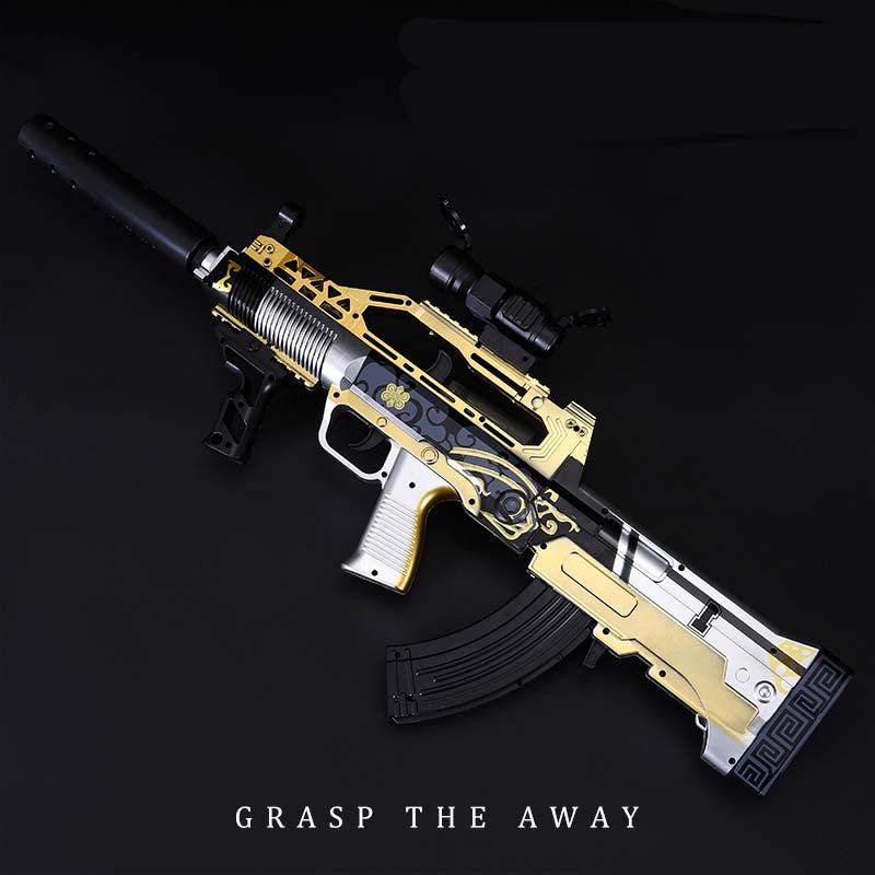 PUBG Golden QBZ Electric Mag Fed Gel Ball Blaster – Biu Blaster
