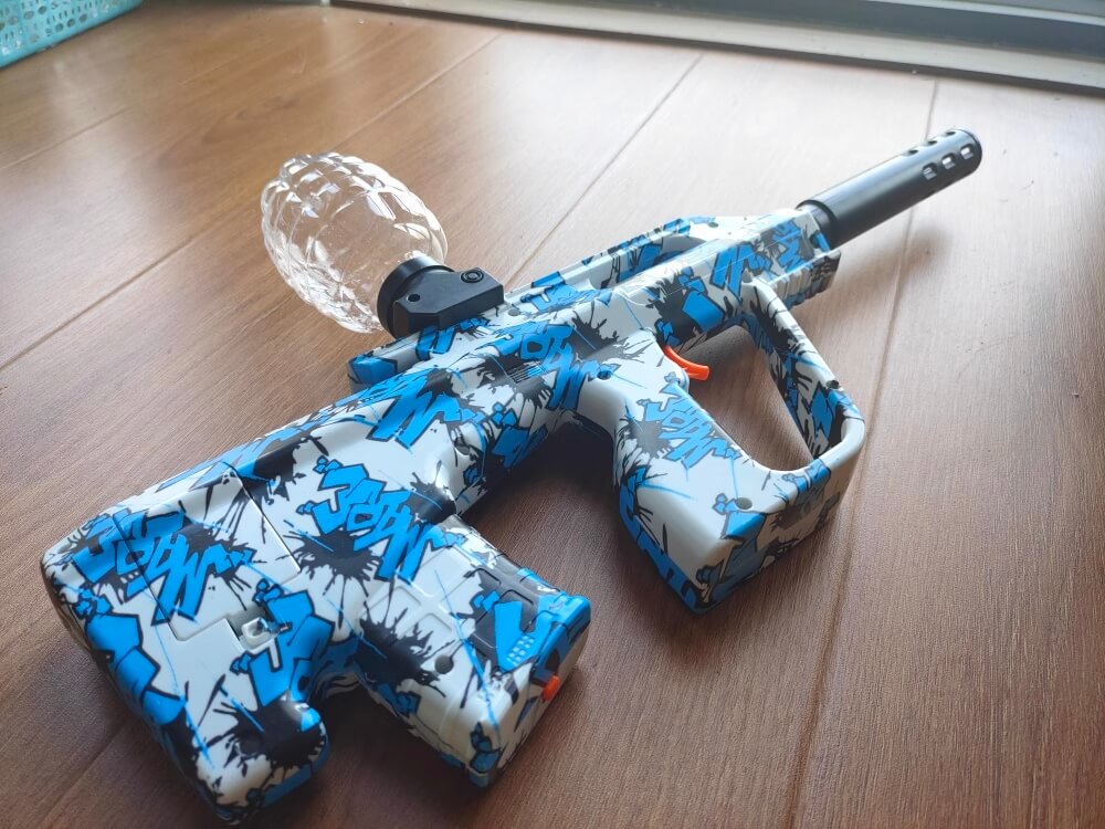 Mini AUG Electric Splatter Ball Hopper Feed Gel Blaster Toy – Biu Blaster