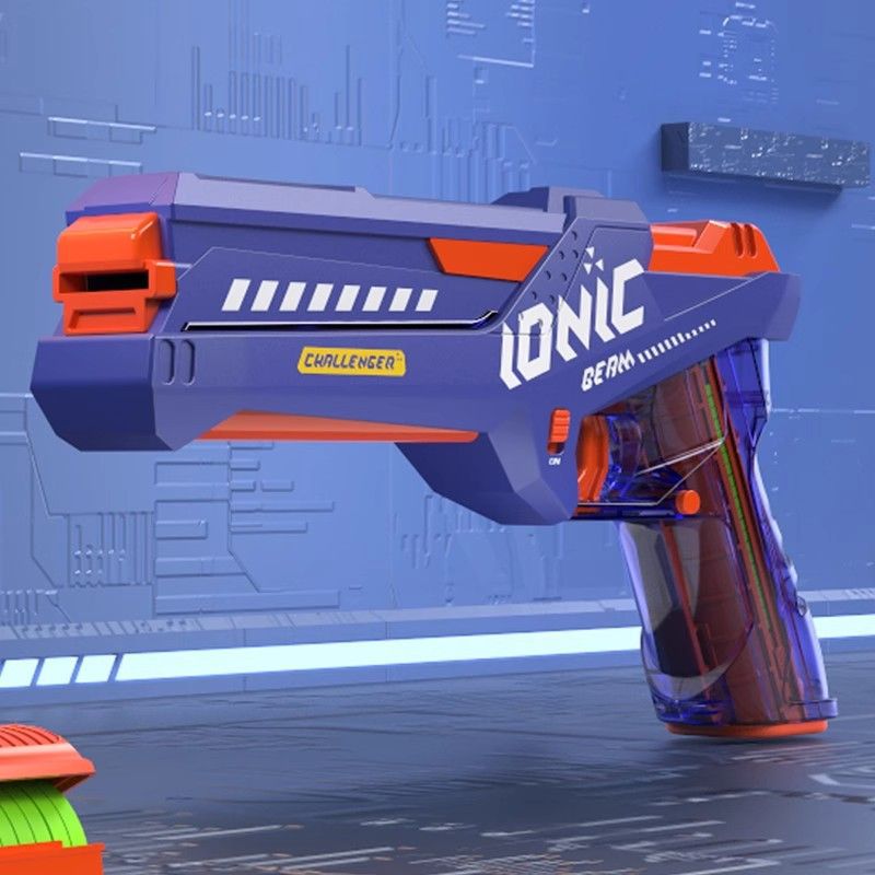 Mag-Fed Electric Pistol Foam Disc Launcher Toy Blaster – Biu Blaster