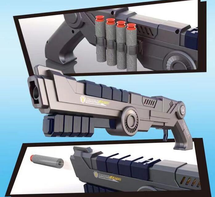 Tobot Galaxy Detectives Manual Foam Dart Toy Gun with Light & Sound ...