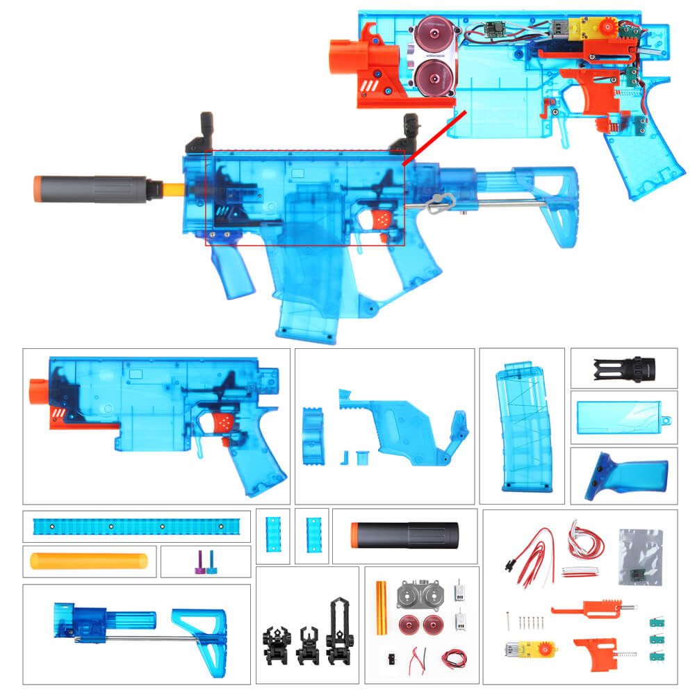 Worker Swordfish Foam Blaster Full Auto Kit – Biu Blaster