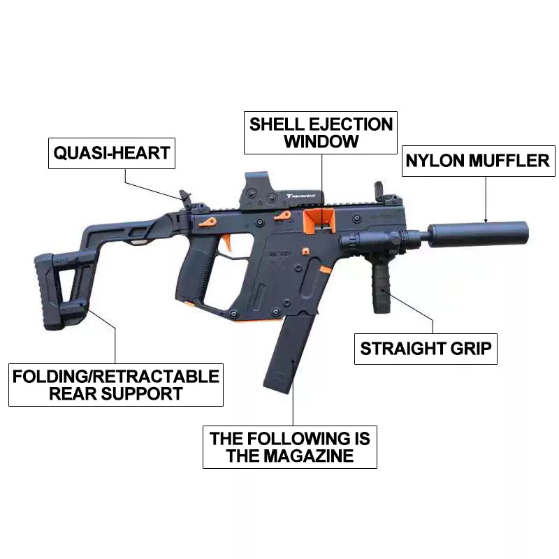 LeHui Kriss Vector V2 Gel Blaster，CS combat explosion series – Biu Blaster