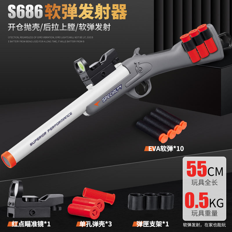 Toy Shotgun Shell Ejecting Toy ,Soft Bullets blaster, with 30 Bullets ...
