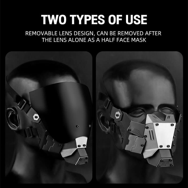 Wosport Tactical Antifog Lens Cyberpunk Full Face Commander Mask – Biu ...