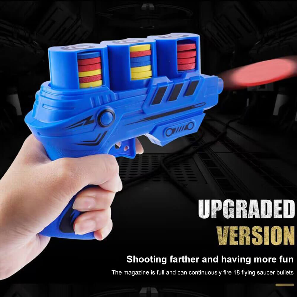 Flying Foam Disc Launcher Shooter Toy Gun Creative Design Kids Toys ...