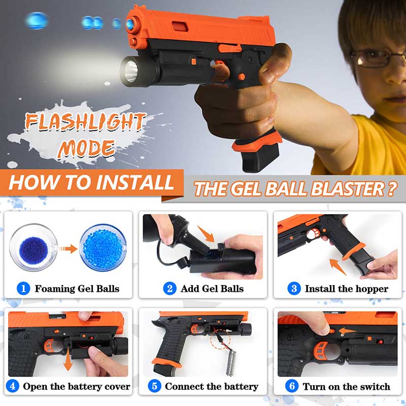 Electric Nylon X5 M1911 Gel Blaster Orbeez Toy Gun – Biu Blaster